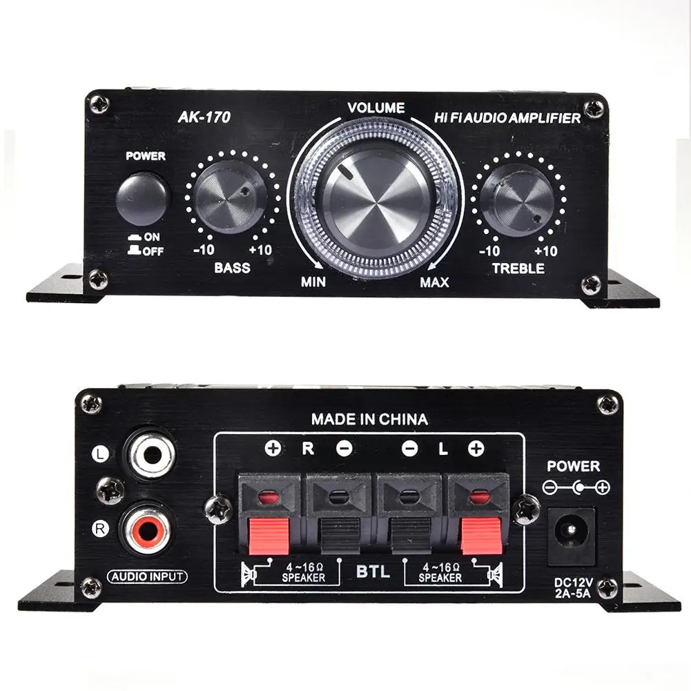 12V-MINI-Car-Amplifier-HIFI-2-Channel-High-Bass-Stereo-Audio-Amplifier ...