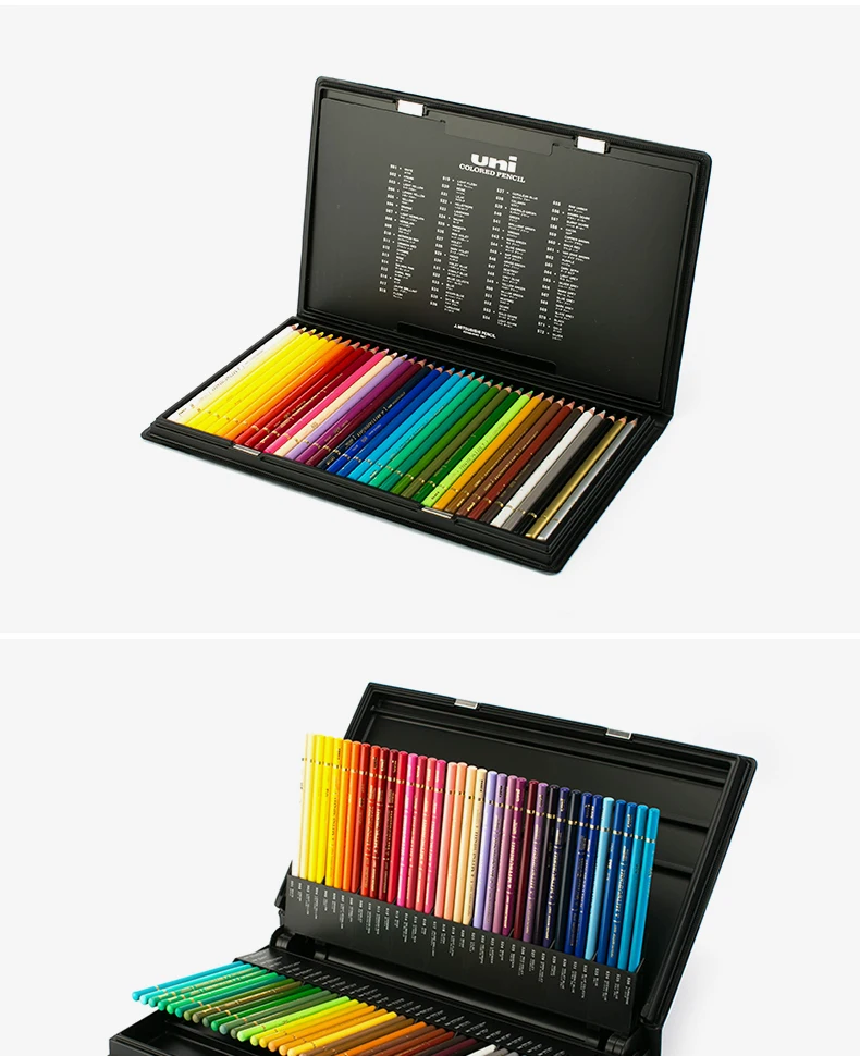 Crayons de couleur,Crayons de couleur Uni Mitsubishi, 100 pièces, 36-72 ...