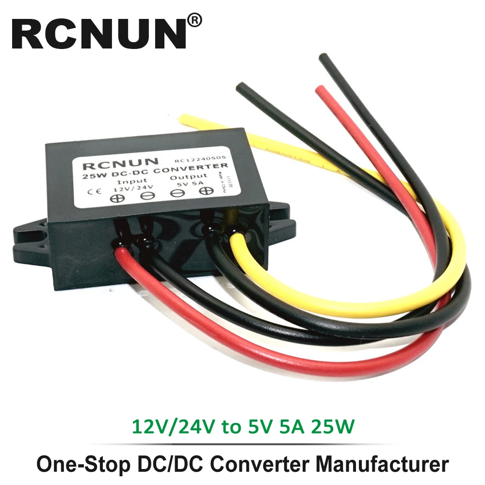 Generic Rcnun 12v 24v To 5v 3a 5a 10a Step Down Dc Dc Converter Regulator 50w 24 12 Volt Buck To ...