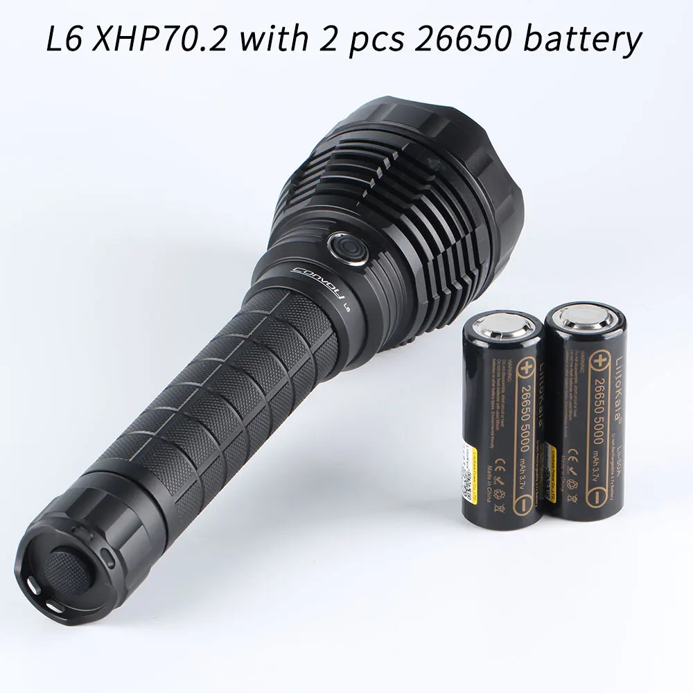 Convoy L6 26650 flashlight ,XHP70.2 SST70 XHP70.3 Hi led inside ,with ...