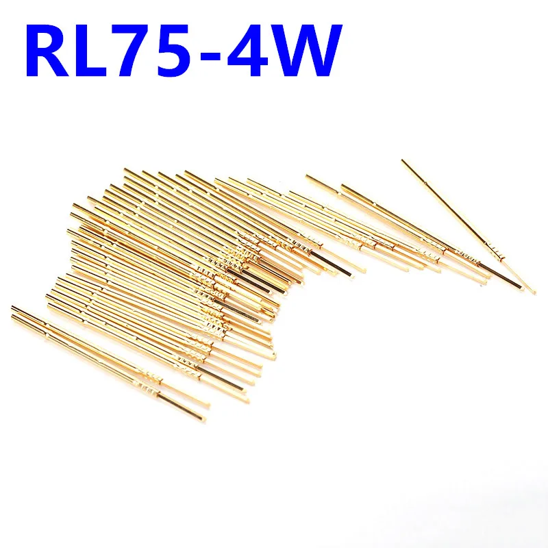 100pcs Brass Gold Plated Spring Test Probe Receptacletube Rl75-4w ...