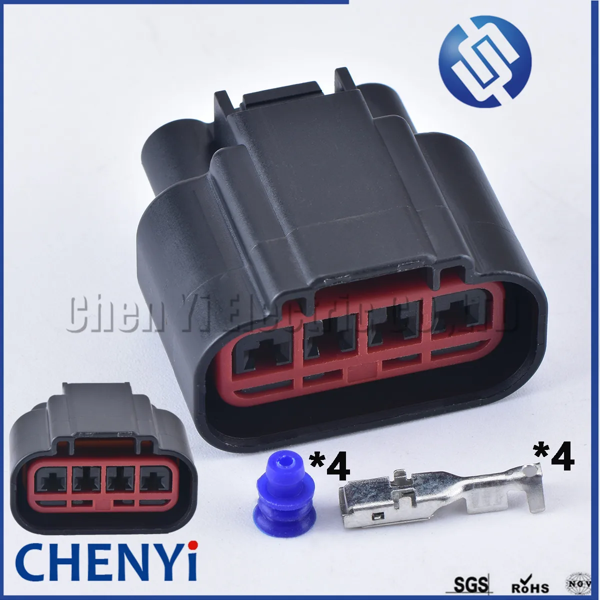 4 Pin female 2.8mm series auto waterproof connector keyless lock ...