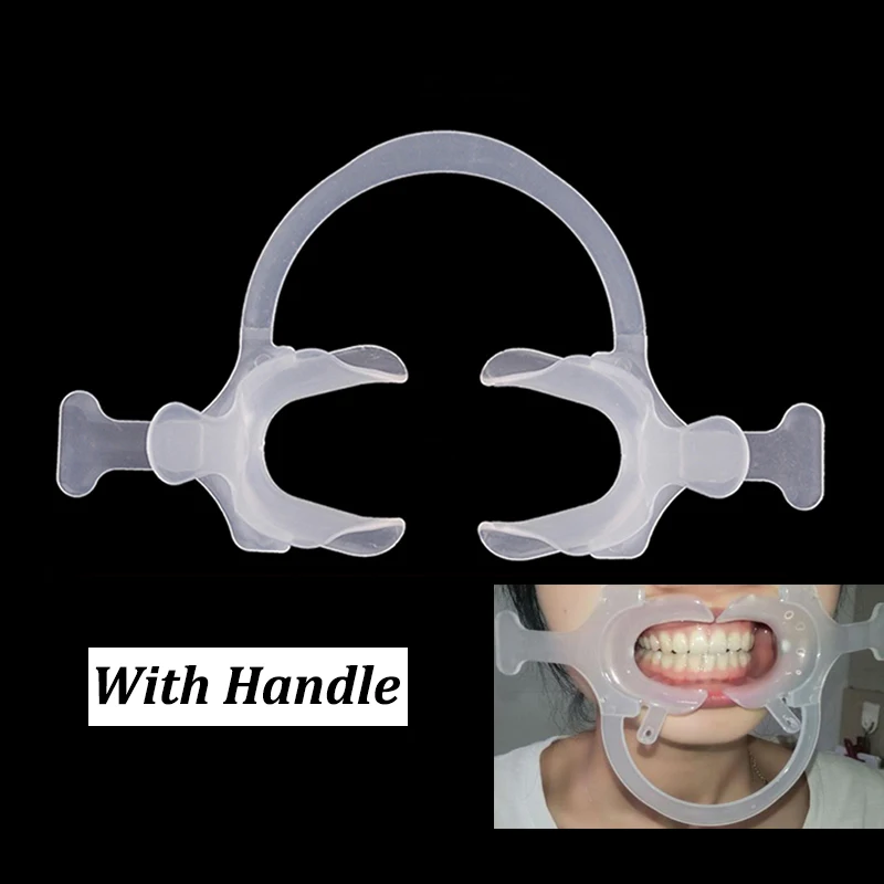 Abridor-de-boca-Dental-Retractor-de-labios-forma-de-C-con-mango-blanco ...