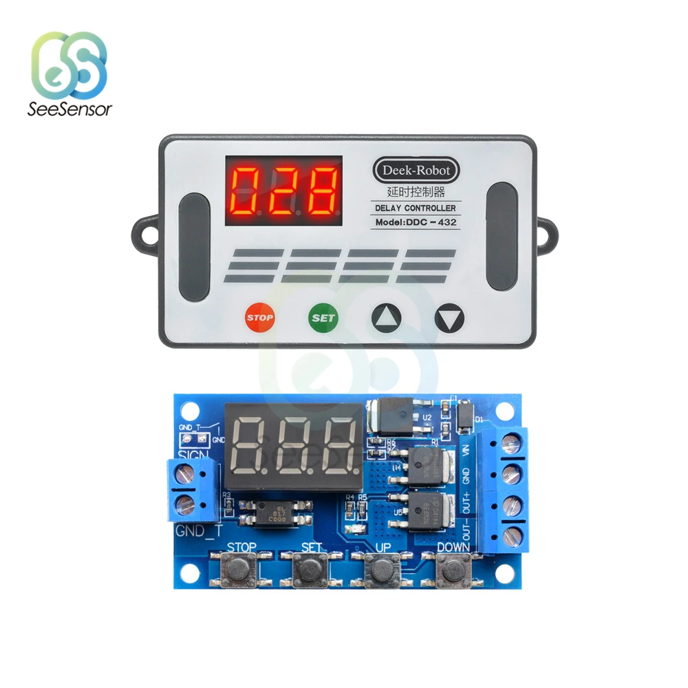 DDC 432 DC 12V 24V Dual MOS LED Digital Delay Controller Time Delay Relay Trigger Cycle Timer ...