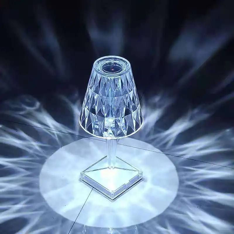 Crystal Desk Lamp Bedroom Decoration Bedside Cabinet Led Luminaires ...