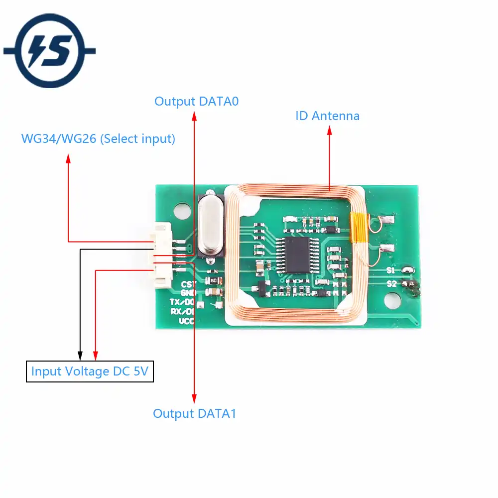 7941E RFID Reader Module UART 3Pin 125KHz EM4100 DC 5V wG26 FOR ACCESS ...