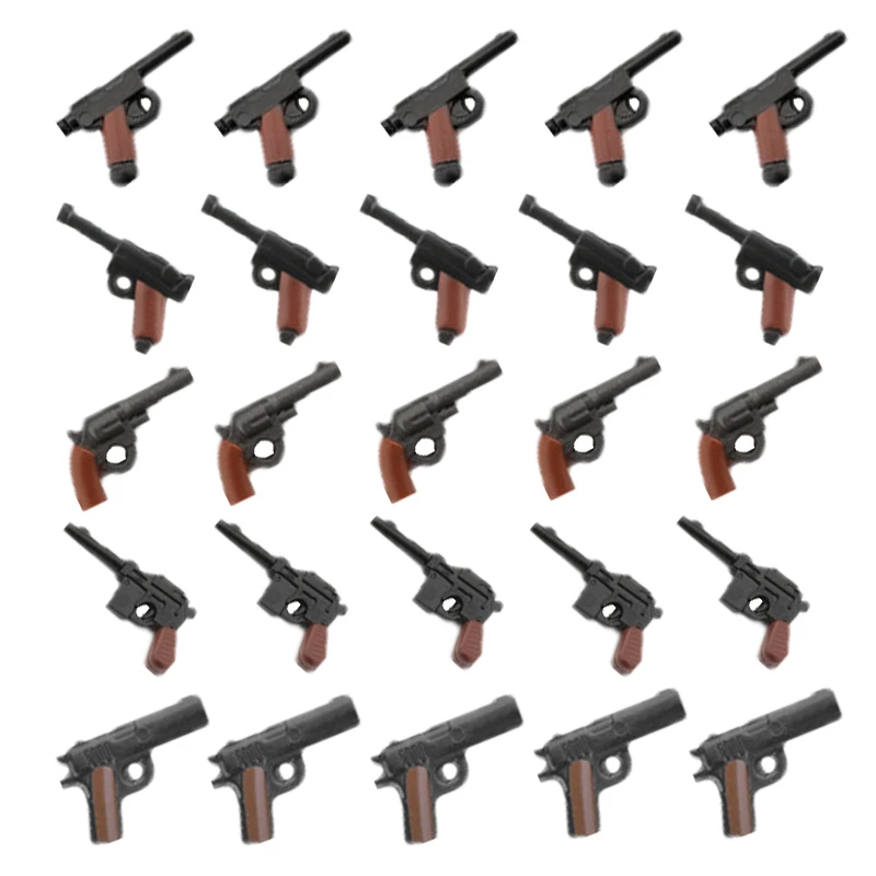 MOC-WW2-Military-Weapons-Guns-Pistol-Soldier-Figures-Building-Blocks ...
