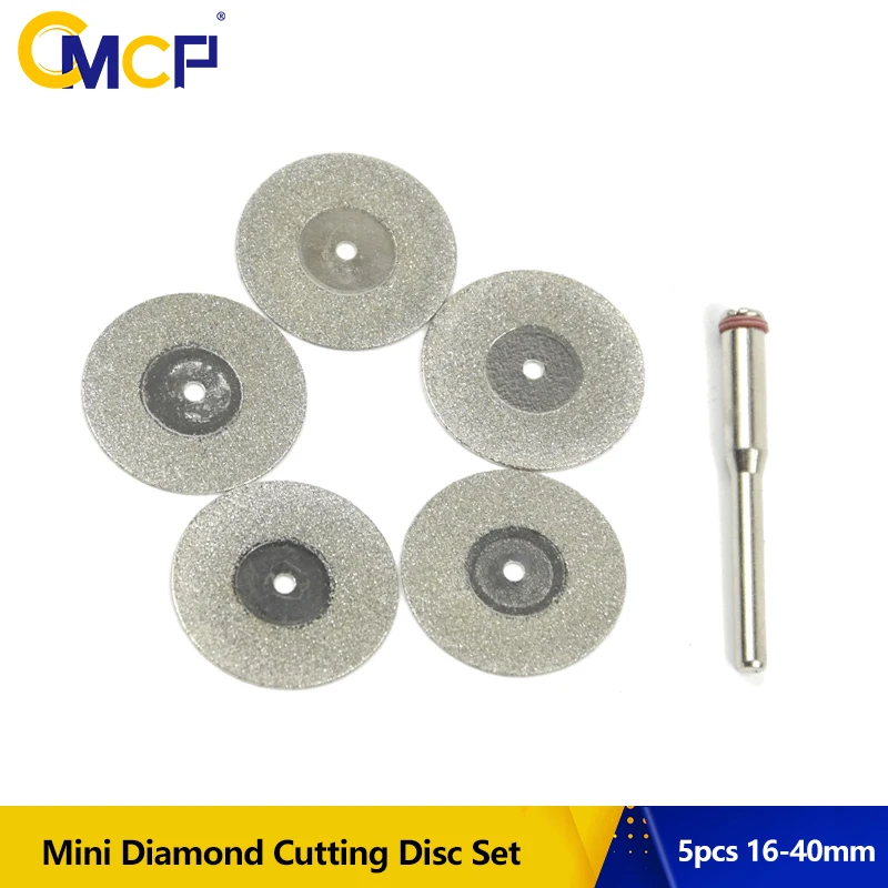 5pcs-Mini-Diamond-Saw-Blade-Diamond-Cutting-With-Mandrel-For-Dremel ...