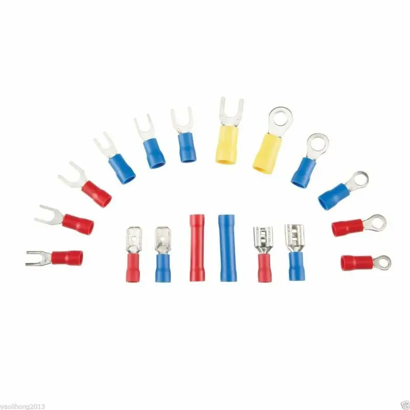 300Pcs Assorted Crimp Terminals Set Insulated Electrical Wiring ...