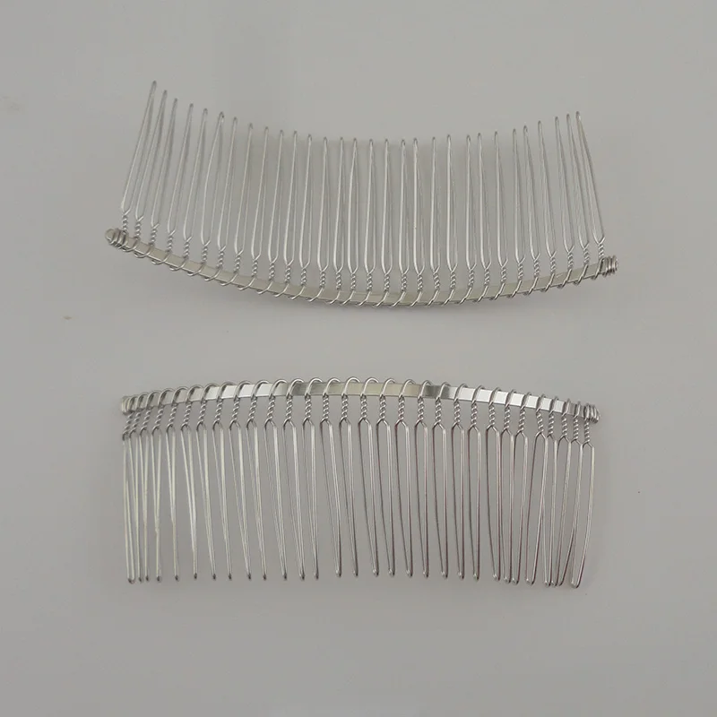 10-Buah-Perak-30-Gigi-Sisir-Rambut-Logam-Polos-untuk-Aksesori-Rambut ...