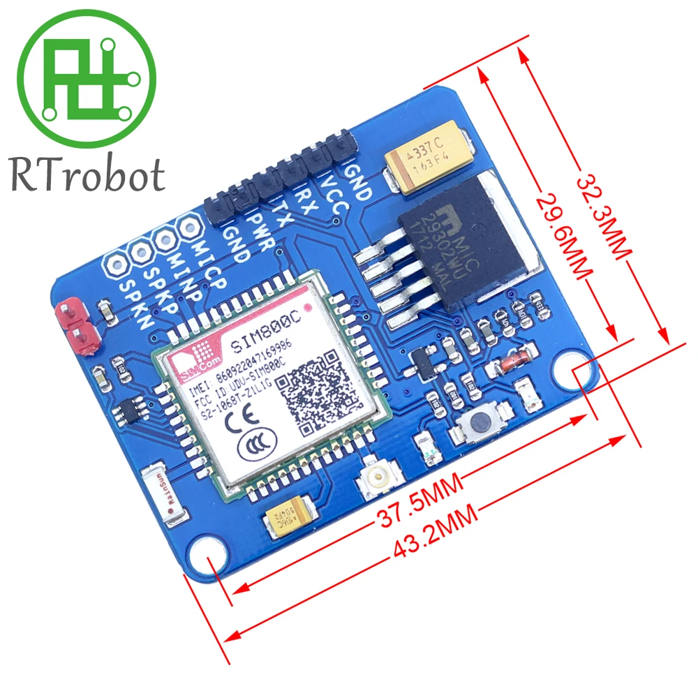Generic SIM800C DEMO Board SIM800 Core Board Quad-band GSMGPRS IOT ...