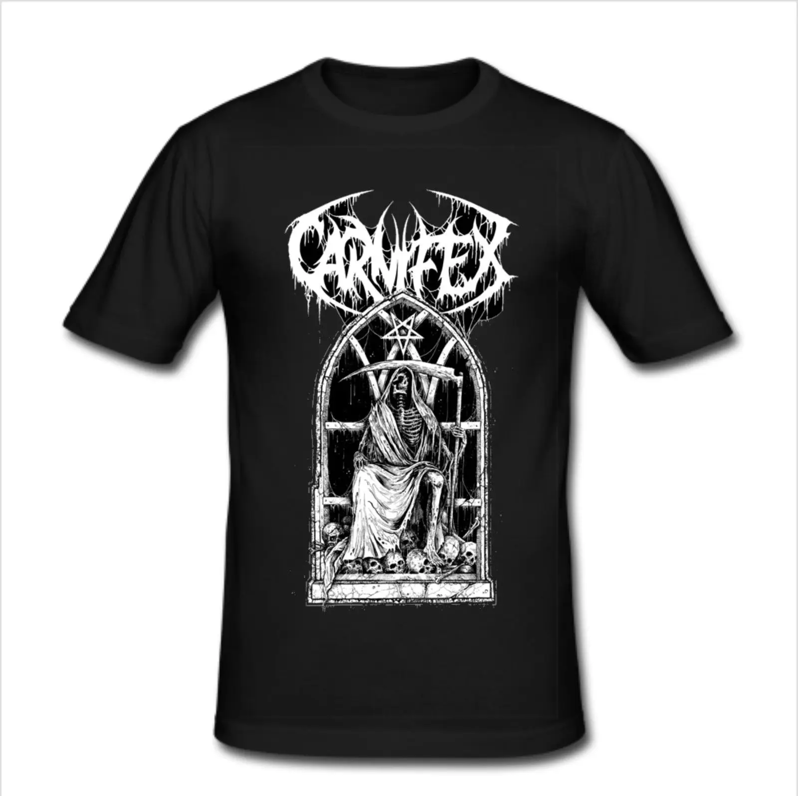 Mens Slim Fit T Shirt Size XL Carnifex American Deathcore Band mens-slim-fit-t-shirt-size-xl-carnifex-american-deathcore-band