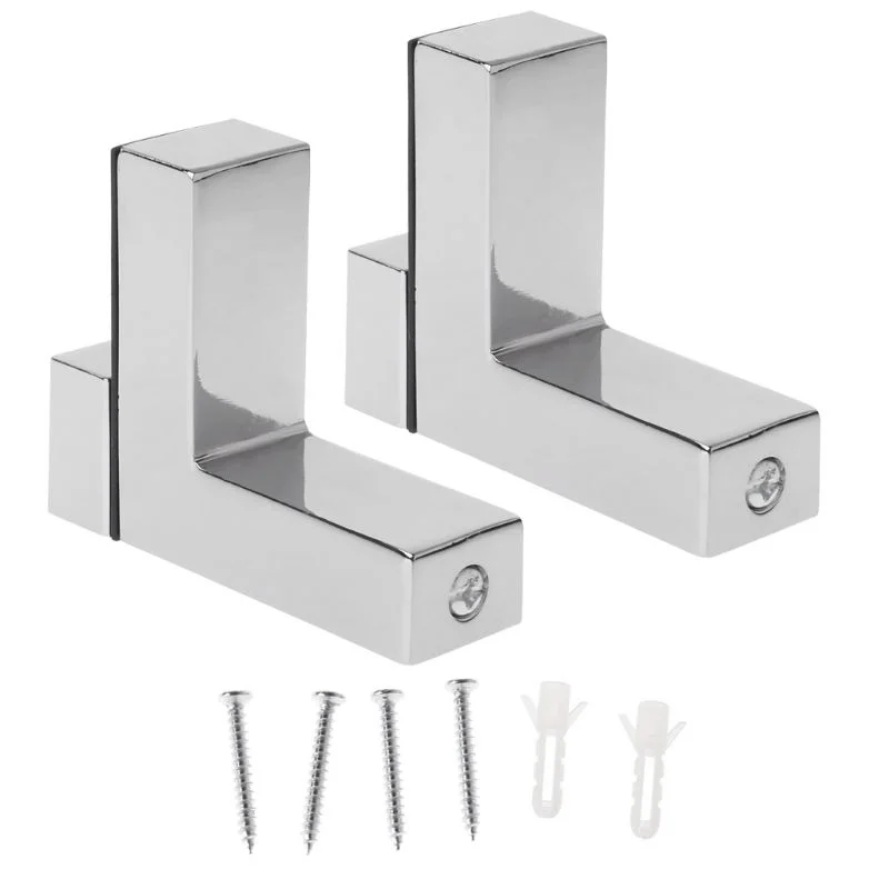 Solid Metal Adjustable Wood/Glass Frame Bracket F Fixture Wall-Mounted ...