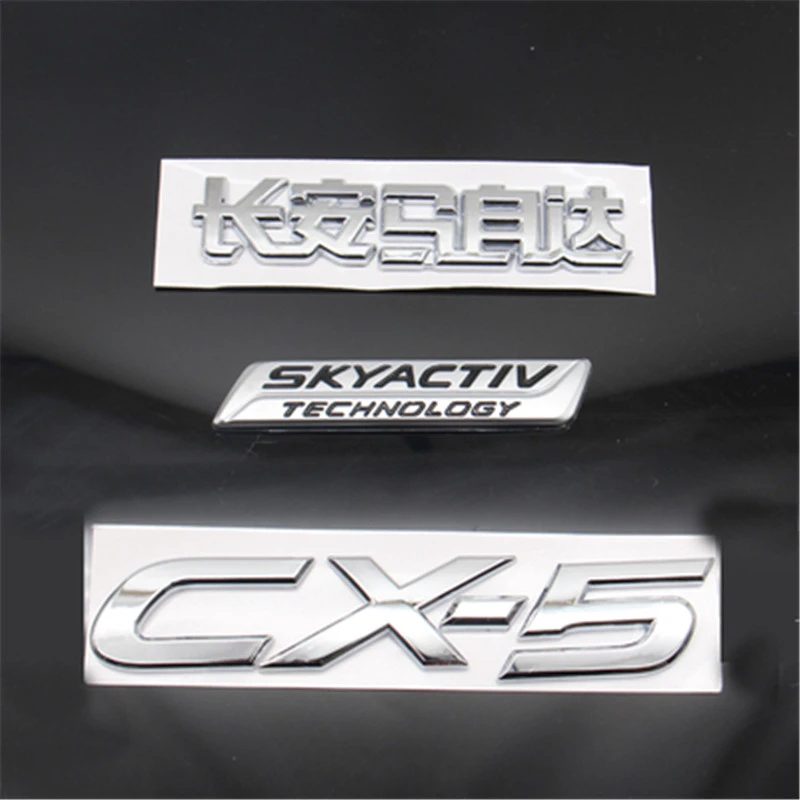 Chromed Black Letter Logo For Mazda Skyactiv Technology Cx-5 Letter ...