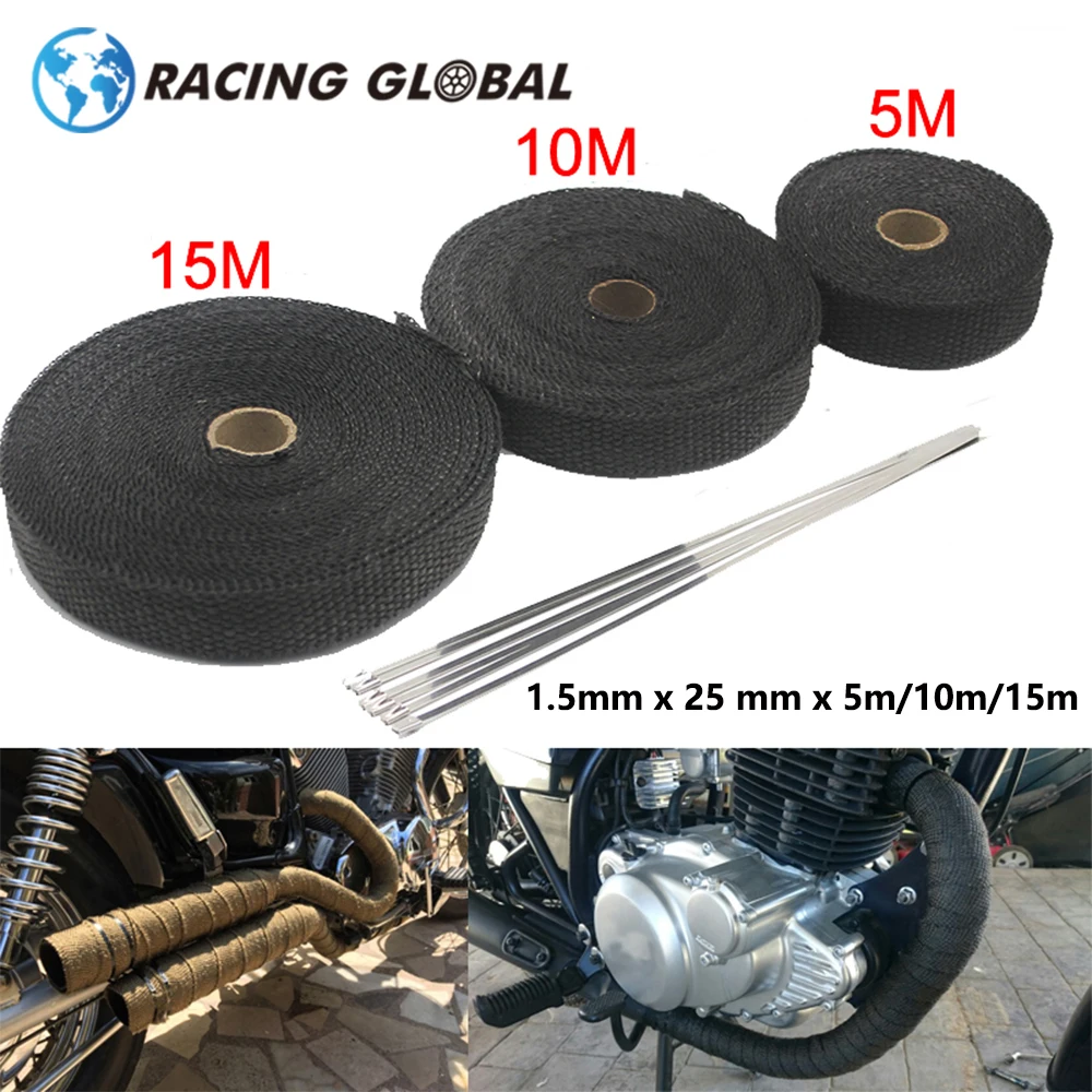 Motorcycle Exhaust Thermal Tape Header | Motorcycle Thermal Insulation ...