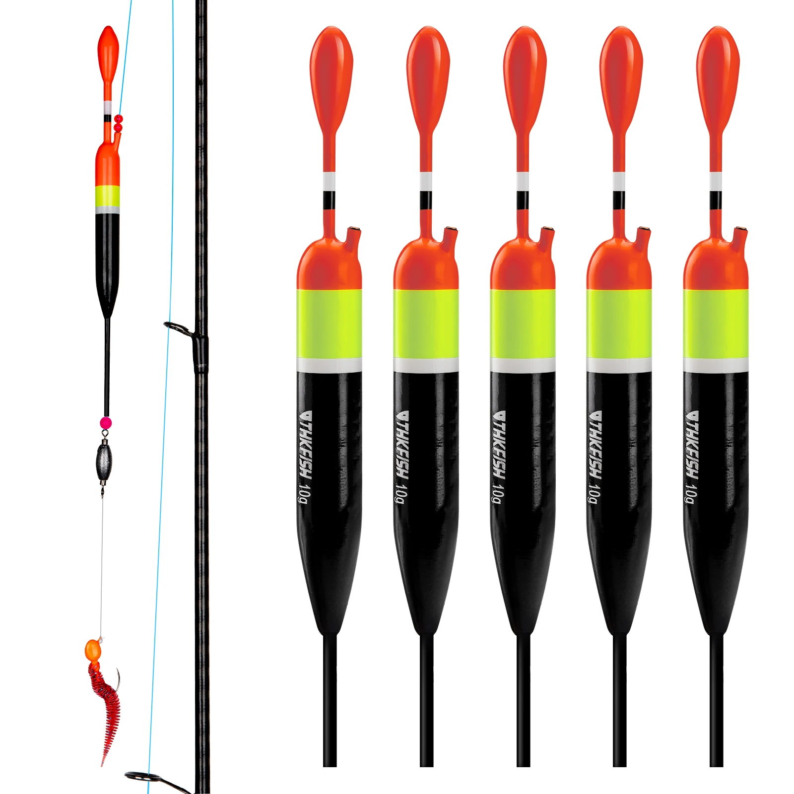 Fishing-Slip-Float-15g-10g-5g-Slip-Bobber-Rigs-Balsa-Wood-Colorful ...