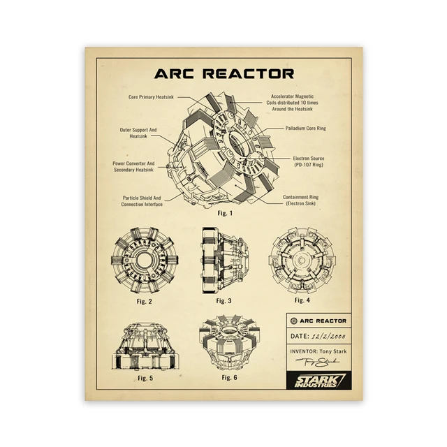 Iron Man 3 Arc Reactor Blueprints