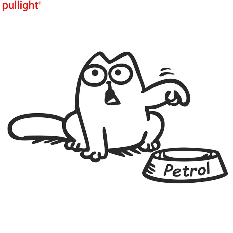 13.5*8cm Petrol Humour Cat Car Stickers Funny Fuel Cap Decoration ...