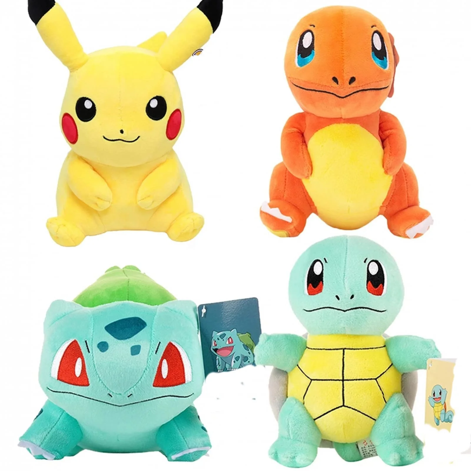 6 23cm Pokemon Pikachu/Jenny Turtle Plush Toys Cartoon Stuffed Toy ...