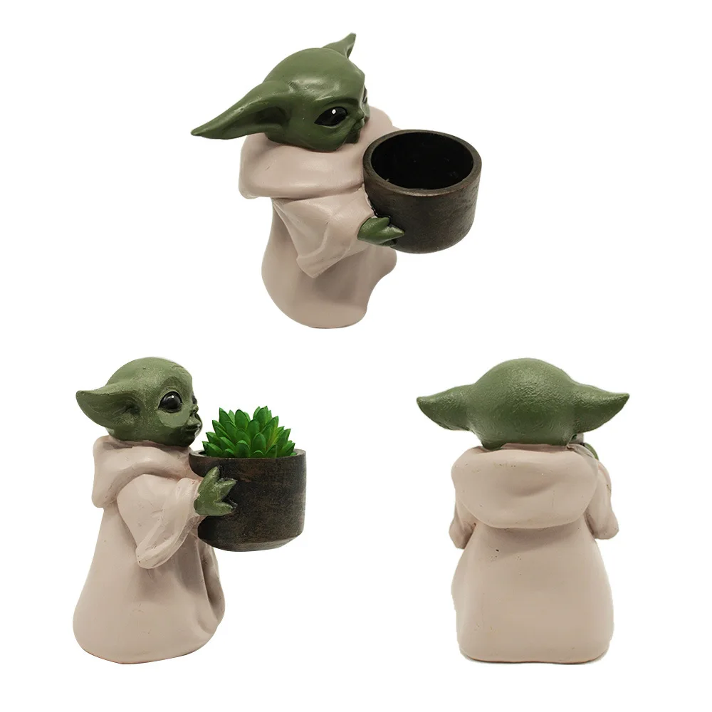 Baby-Yoda-Anime-Figure-Yoda-Flower-Pot-Yoda-Dolls-Cartoon-Toy-Yoda ...