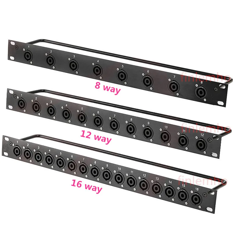 Rack-Patch-Panel-8-12-16-Way-SpeakOn-Chassis-Connnector-1U-Flight-Case ...