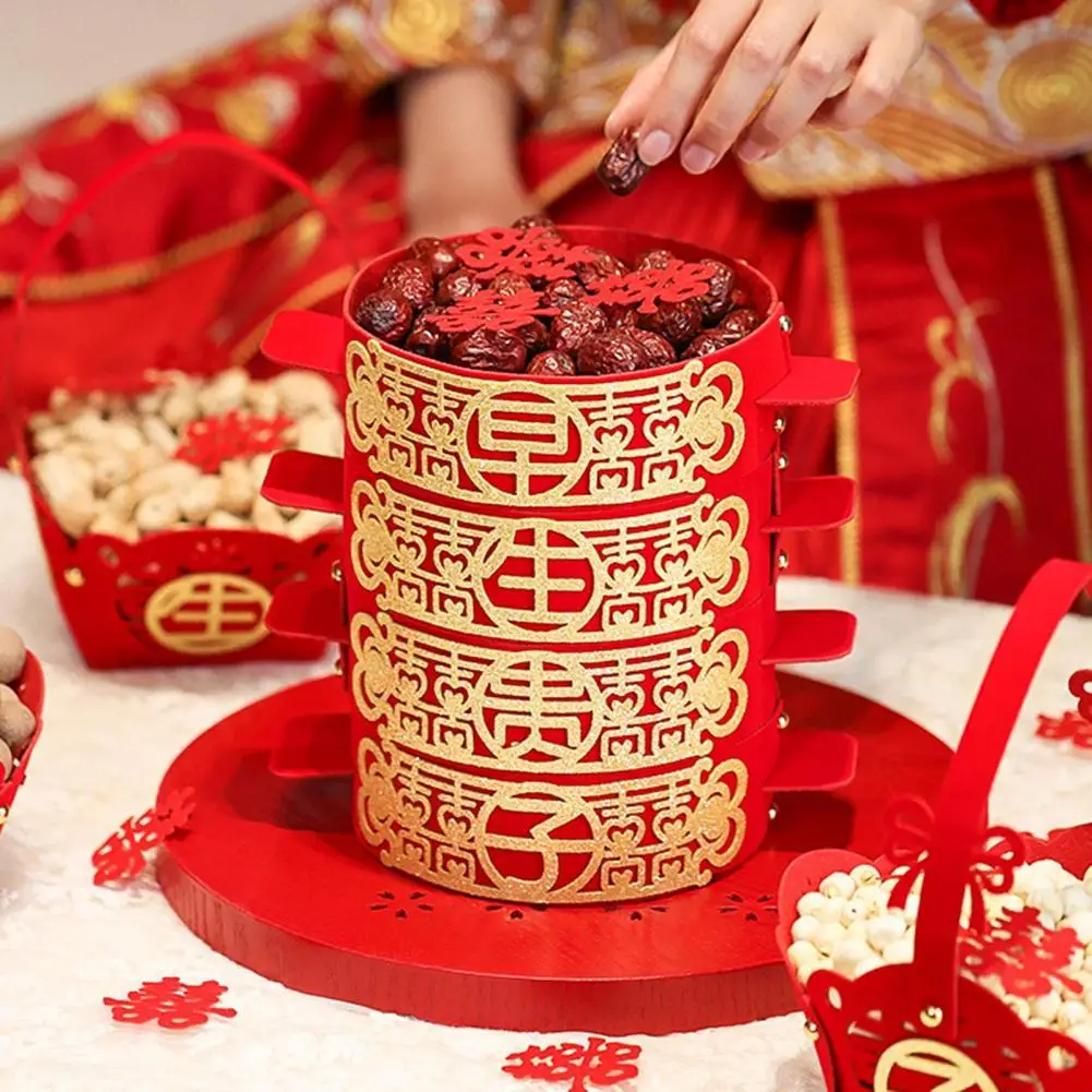 Steamer-Basket-Joy-Wear-resistant-Non-Woven-Fabric-Chinese-Red-Wedding ...