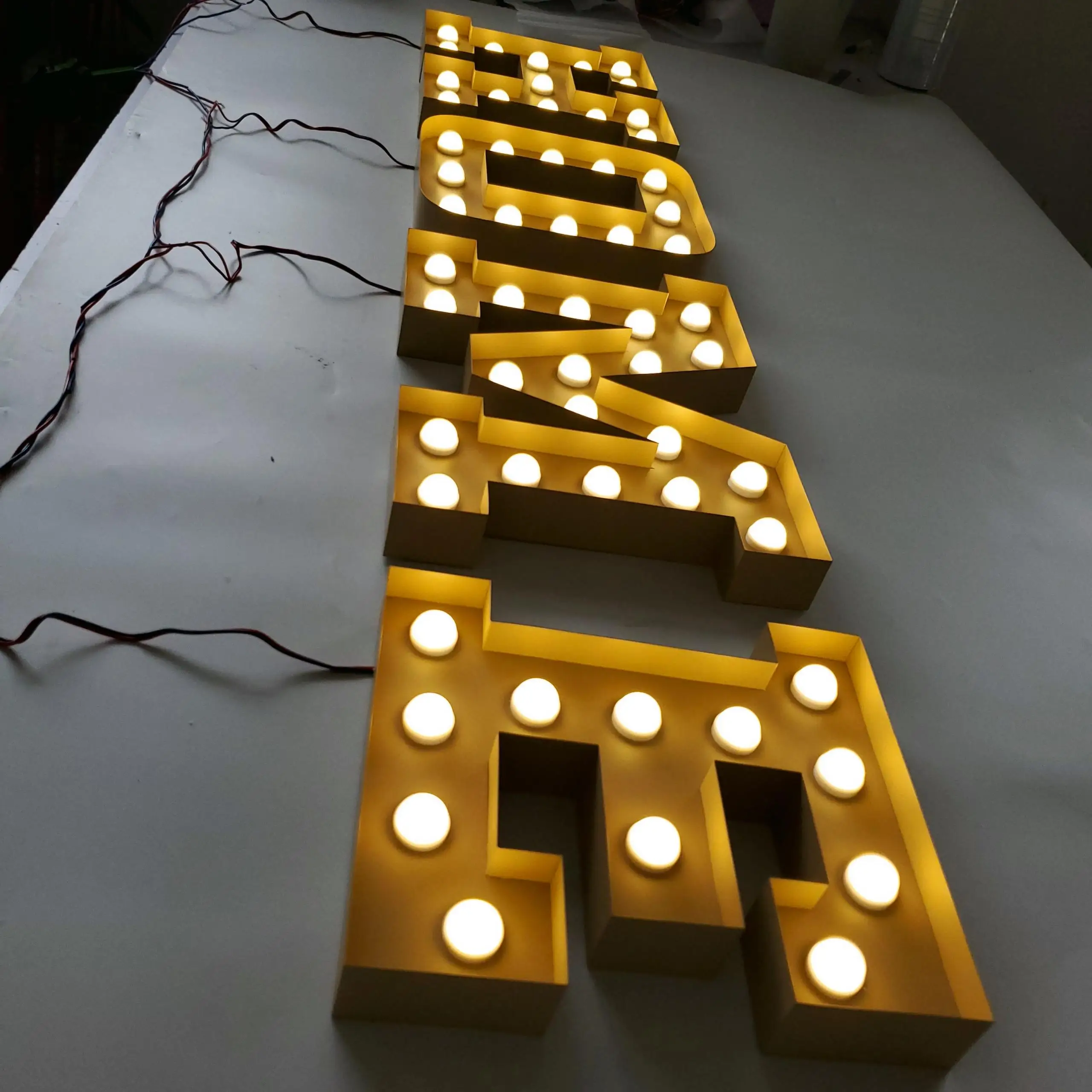 Vintage Light Bulb Letters