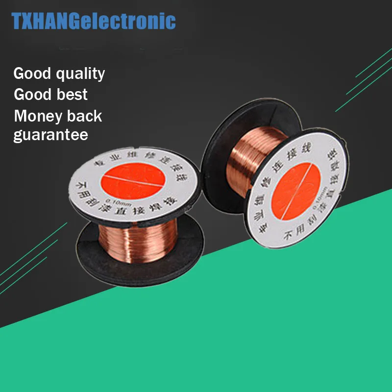 2PCS 0.1MM Copper Soldering Solder PPA Enamelled Repair Reel Wire diy electronics|Integrated ...