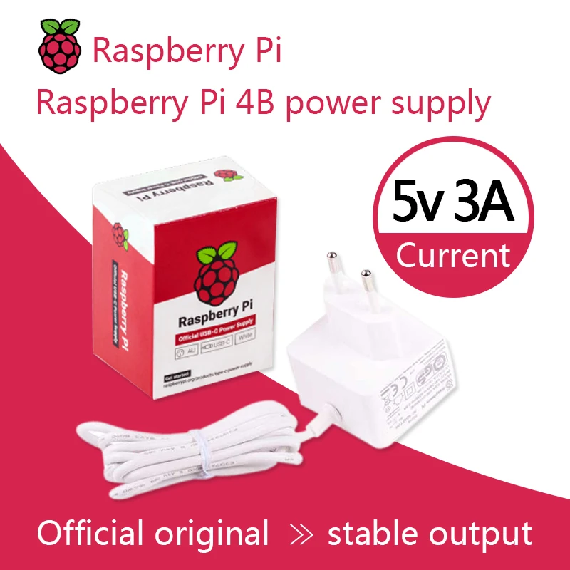 Raspberry Pi 4 15.3w Usb-c Power Supply The Official And Recommended ...