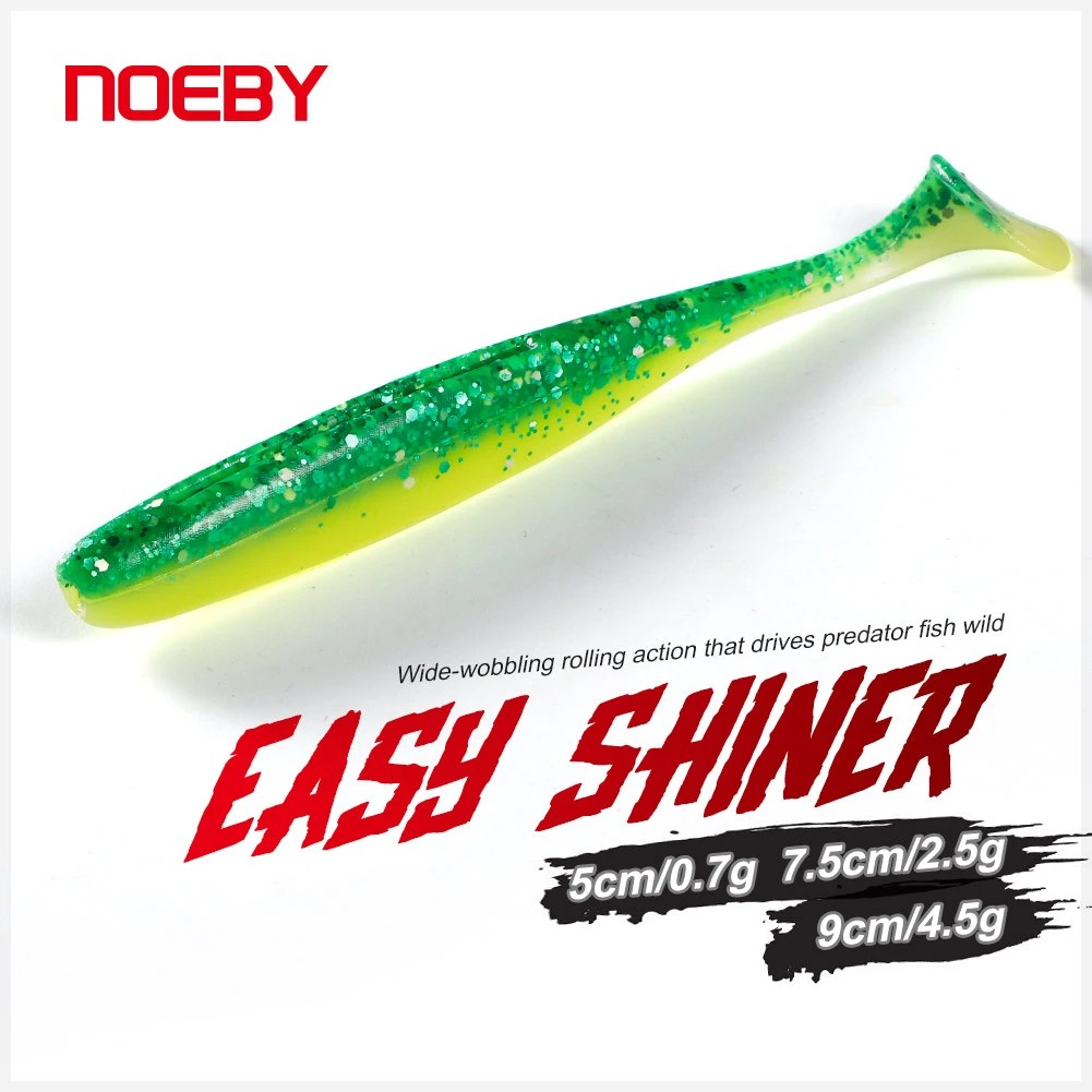 Noeby Easy Shiner Silicone Shad Fishing Soft Lure 5cm 7.5cm 9cm Wobbler ...