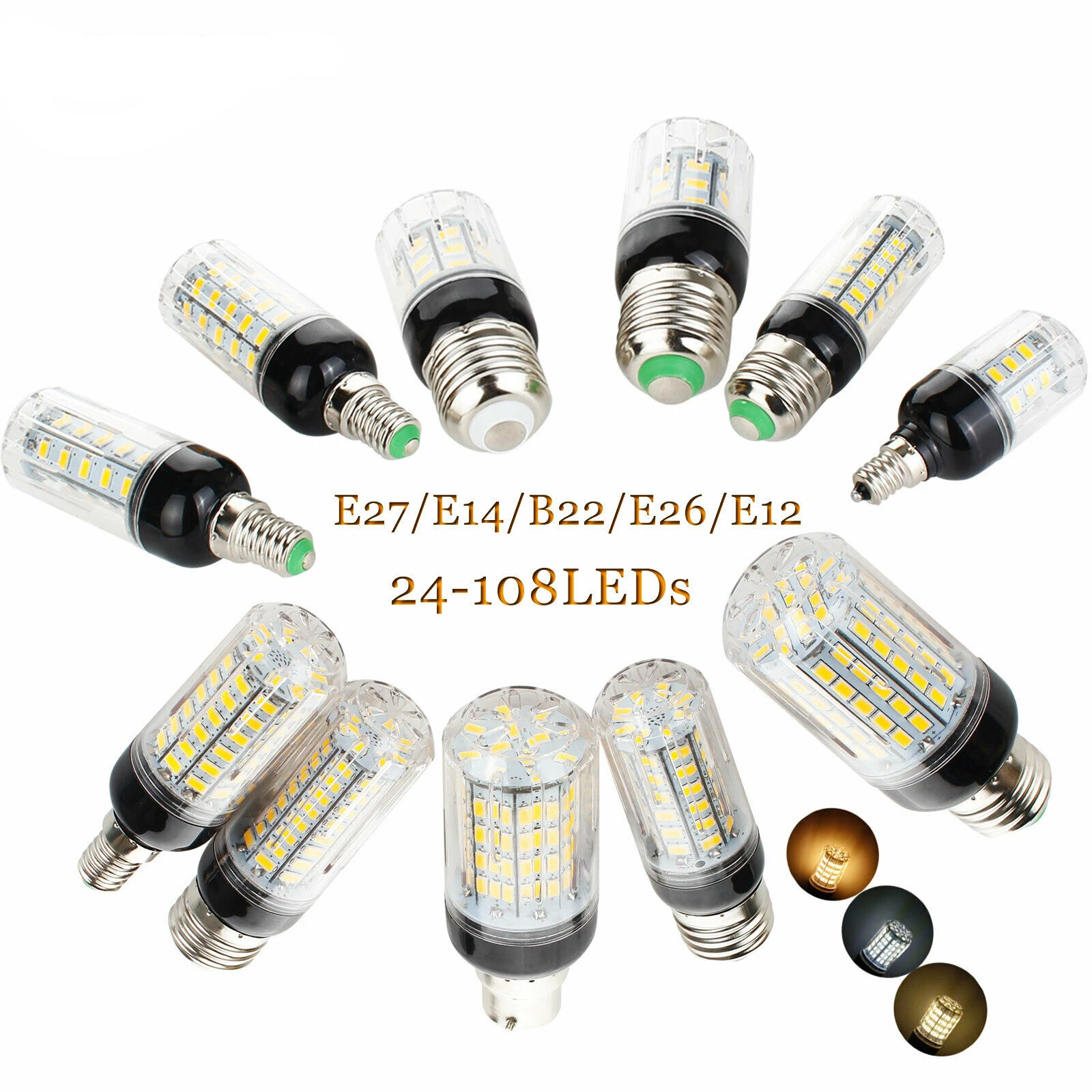 LED 옥수수 전구 LED 램프, E27, E26, 110V, 봄블라, E14, E12, 가정용 전구, 220V, 램프 다 LED 조명, 7W, 9W, 15W, 18W ...