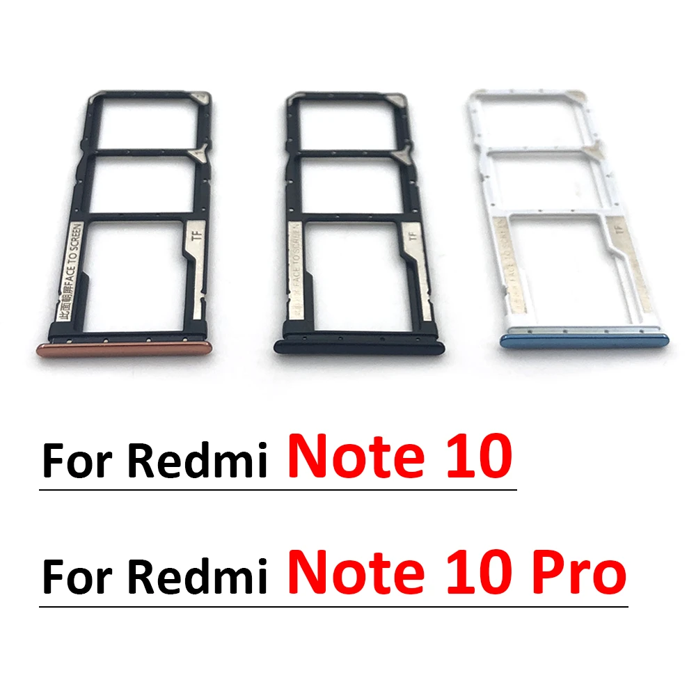 New For Redmi Note 10 / Note 10 Pro Sim Card Tray Slot Holder Adapter ...
