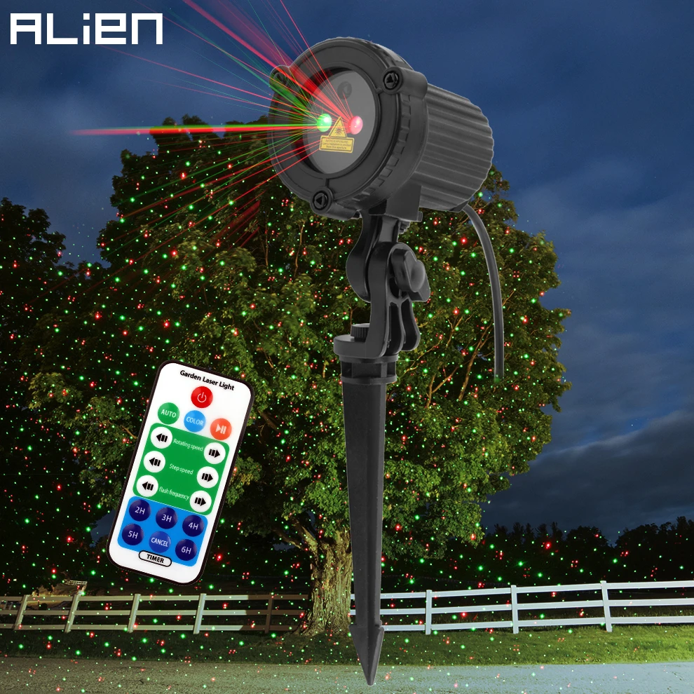 ALIEN Remote Christmas Outdoor RG Laser Light Show Projector Waterproof ...