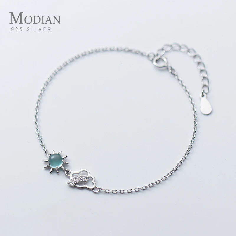 Modian Exquisite Luxury Cloud Crystal Sun Bracelets Fashion Charm 925 ...