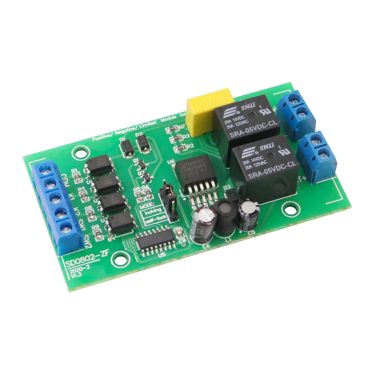 Tks-m8 Dc 5v 12v 24v Dc Motor Forward And Reverse Controller 20a High Current With Limit Relay ...