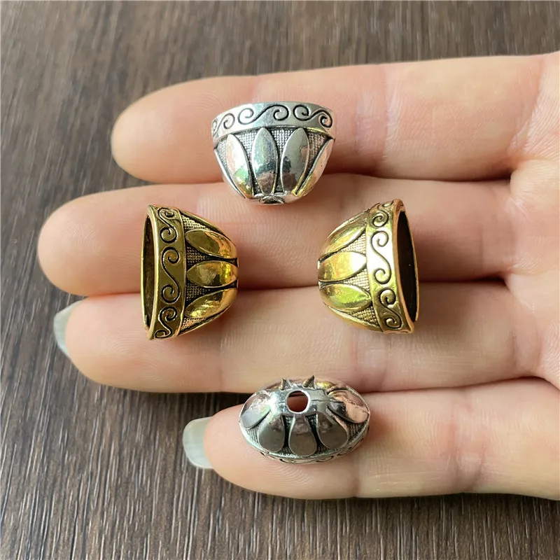 10pcs 14x20mm Bead Caps For Jewelry Bead Caps End Receptacle Flower ...