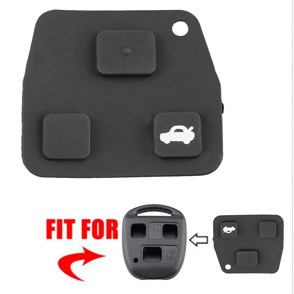 3-Buttons-Silicone-Auto-Car-Replacement-Rubber-Button-Pad-for-TOYOTA ...