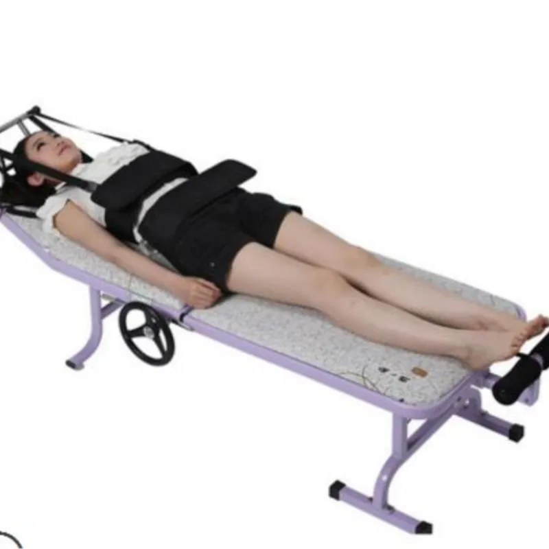 Home Stretch Tractor Lumbar Cervical Electric Traction Bed Between The ...