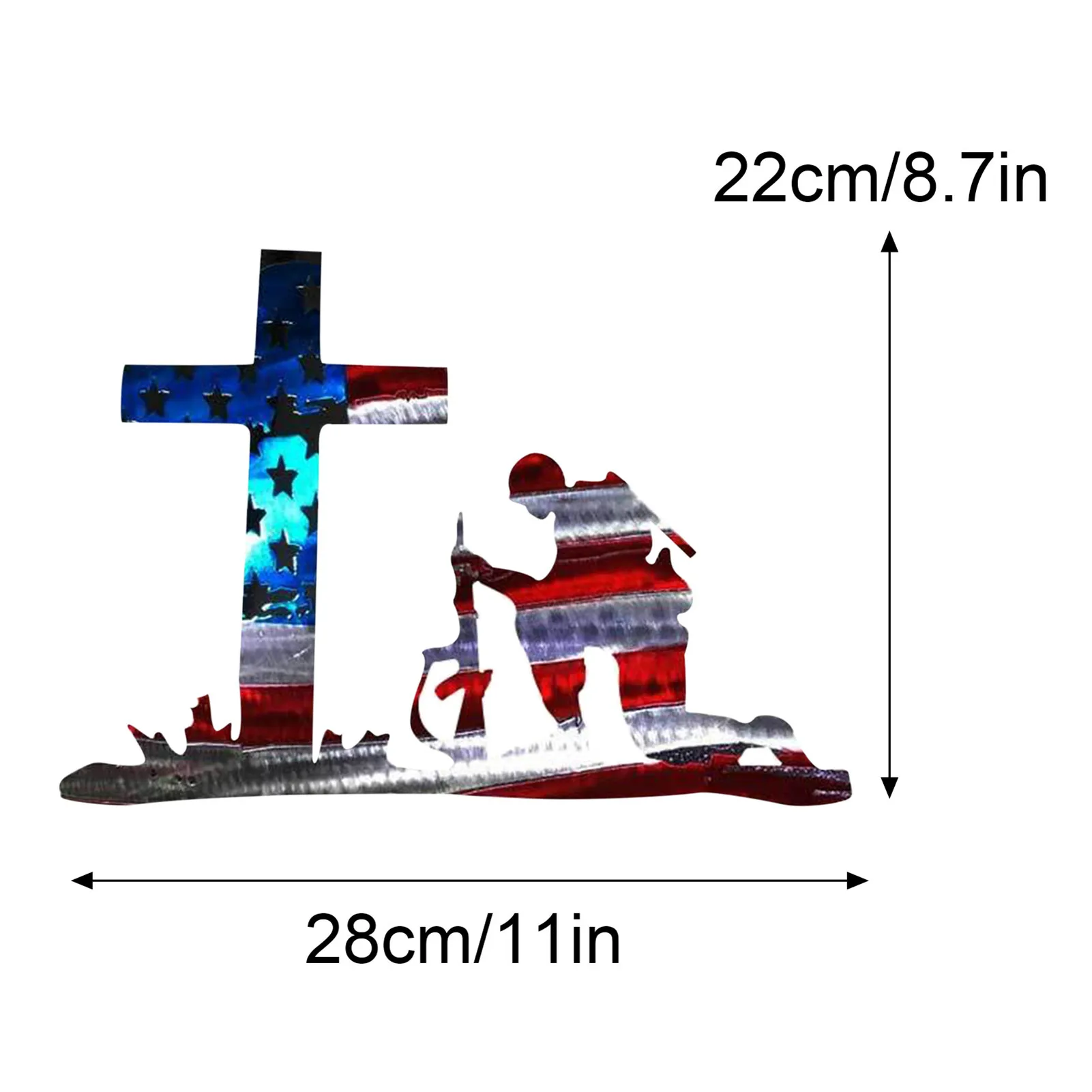 Soldier Kneeling At Cross Statue
