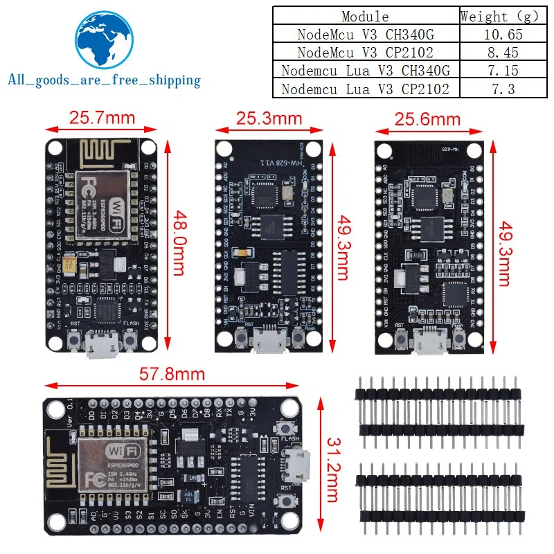 Equipement électrique, fournitures Carte Module sans fil CH340 NodeMcu ...