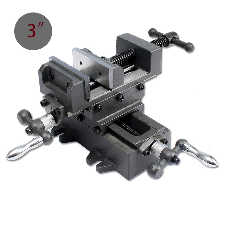 3 Inch Cross Slide Table Bench Vise with Slider Bar Vertical and ...