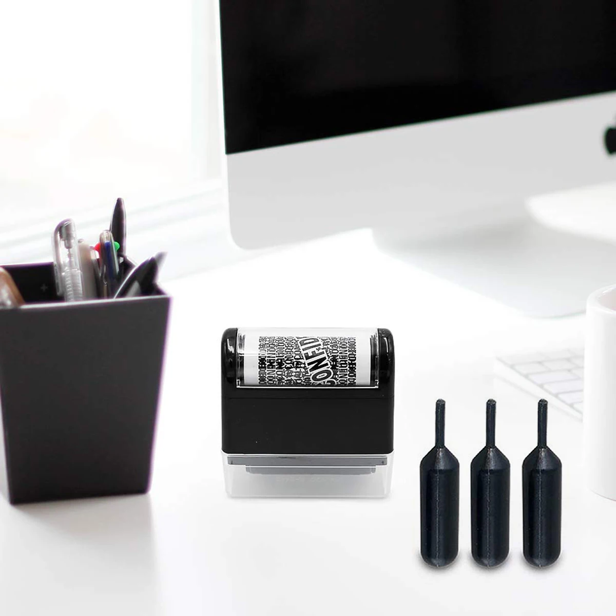 3pcs Refills Ink Black Ink For Identity Guard Theft Protection Roller ...