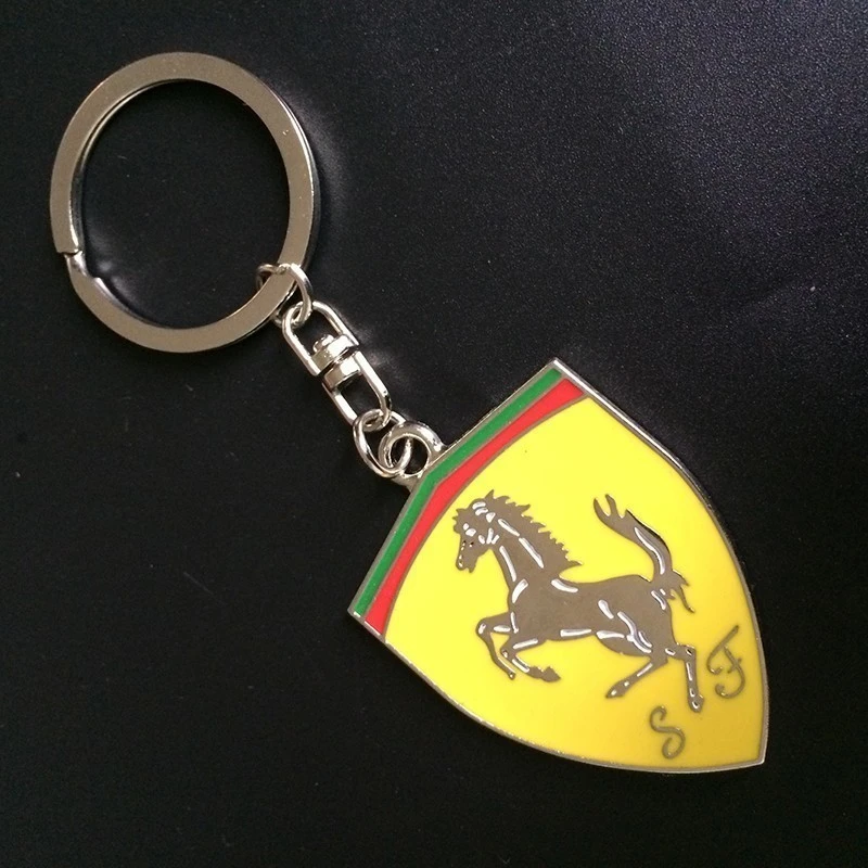 High grade oil drop metal keychain for Ferrari car logo creative 4s ...