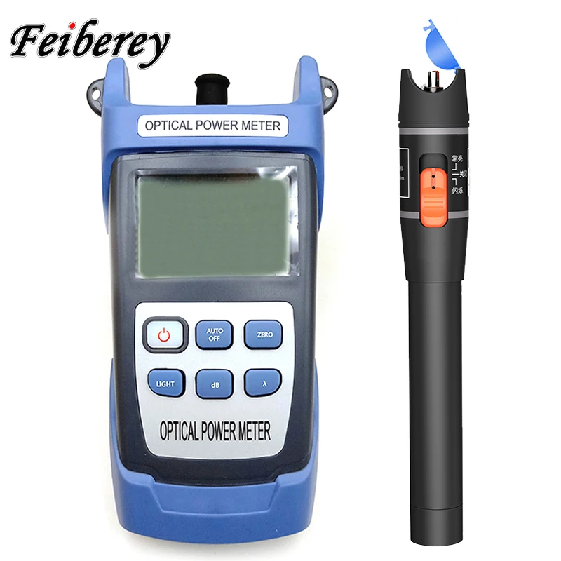 2 em 1 opm + vfl ftth kits de ferramentas de fibra óptica medidor de ...
