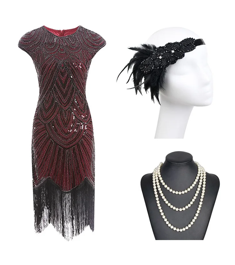 Vestidos Casuales 1920s Vestido De Aleta Gran Gatsby Fiesta