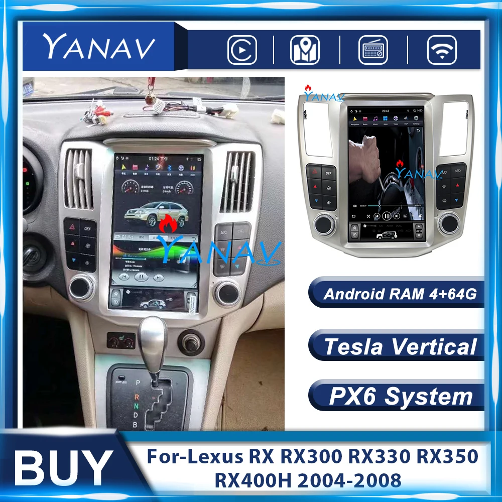 Px6 Android Gps Navigation Car Radio For Lexus Rx Rx300 Rx330 Rx350 ...