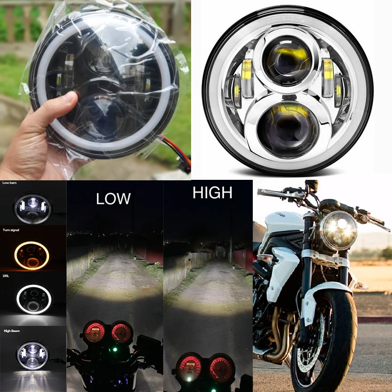 Angel Eyes Motorcycle Headlights