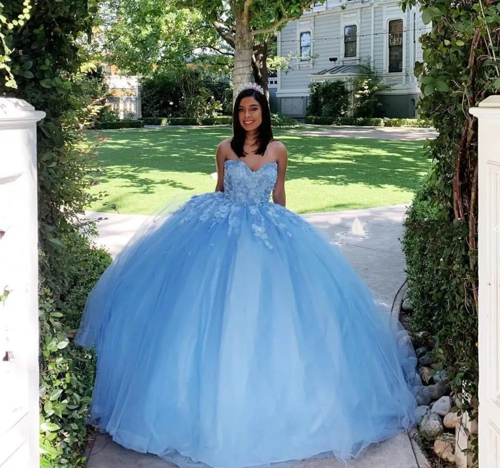 Simple Sky Blue Dress