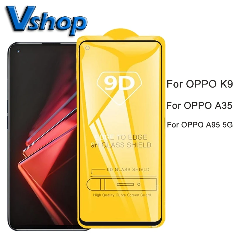 For OPPO K9 Screen Protector for OPPO A95 5G 9D Full Glue Full Screen ...