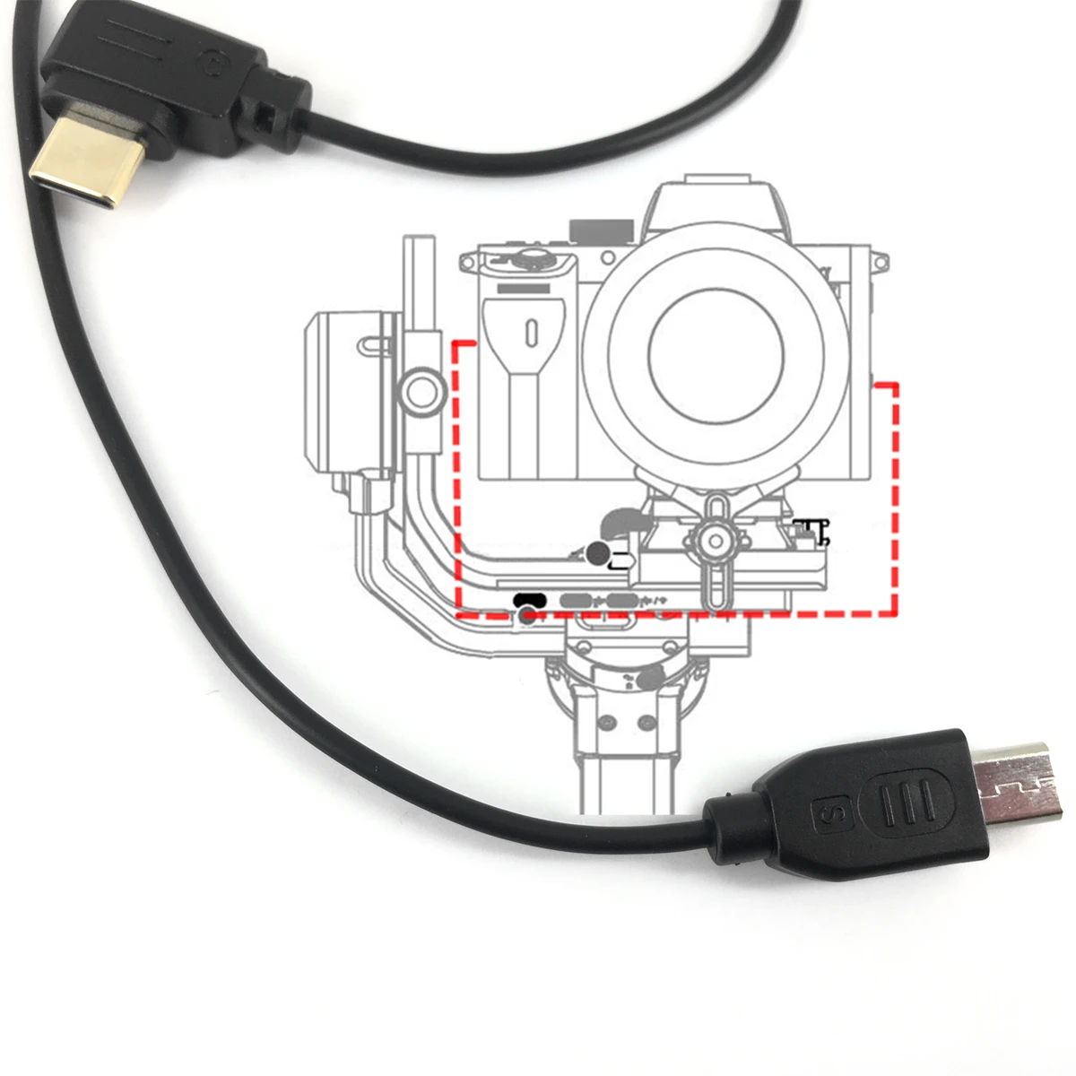 Usb-c To Micro-usb Camera Control Cable For Dji Rsc2 Rs3 Rs2 Canon 5d ...